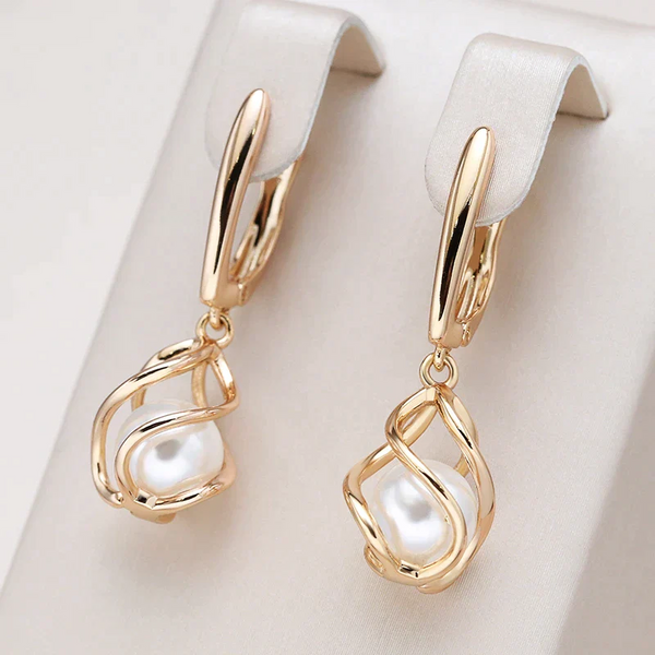 Pendientes Elegantes de Perlas en Oro – Joyería Atenea